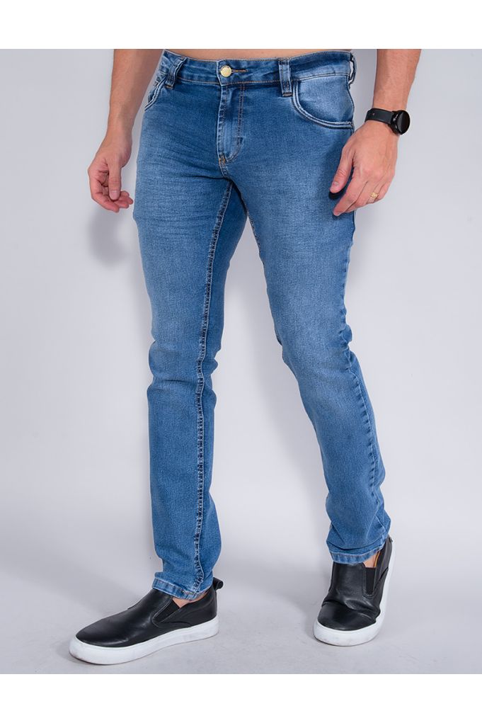Calça Jeans Reta Masculina Revanche Will AZUL